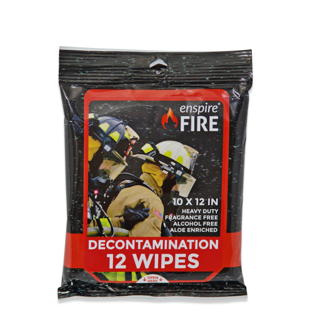 Enspire® Fire Body Decontamination Wipes for firefighters, EMTs